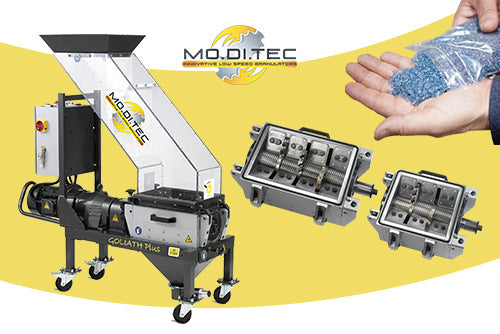 Moditec slow-speed grinders produce like-virgin regrind