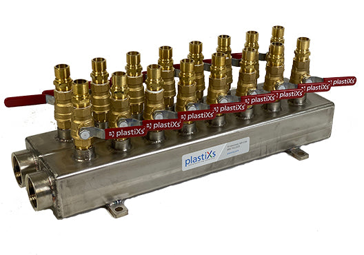 Compact Stainless Steel Manifold Assemblies with Full Port Brass Ball