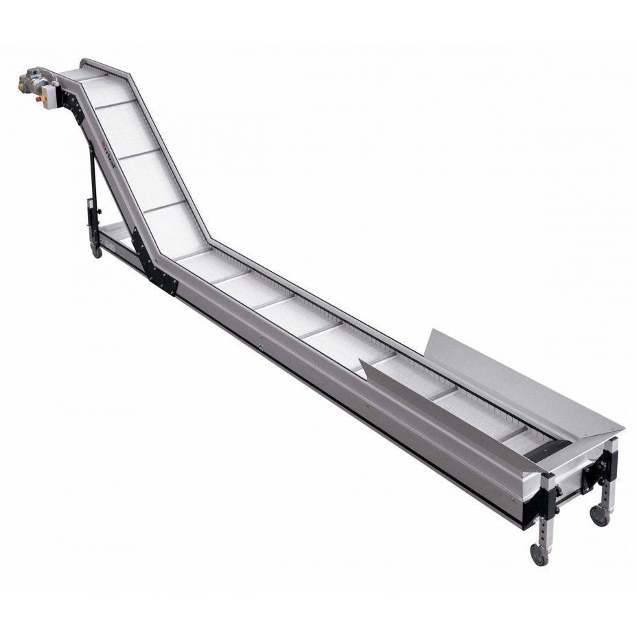 Horizontal/Incline/Horizontal Conveyor with PP/PA Modular Plastic Belt